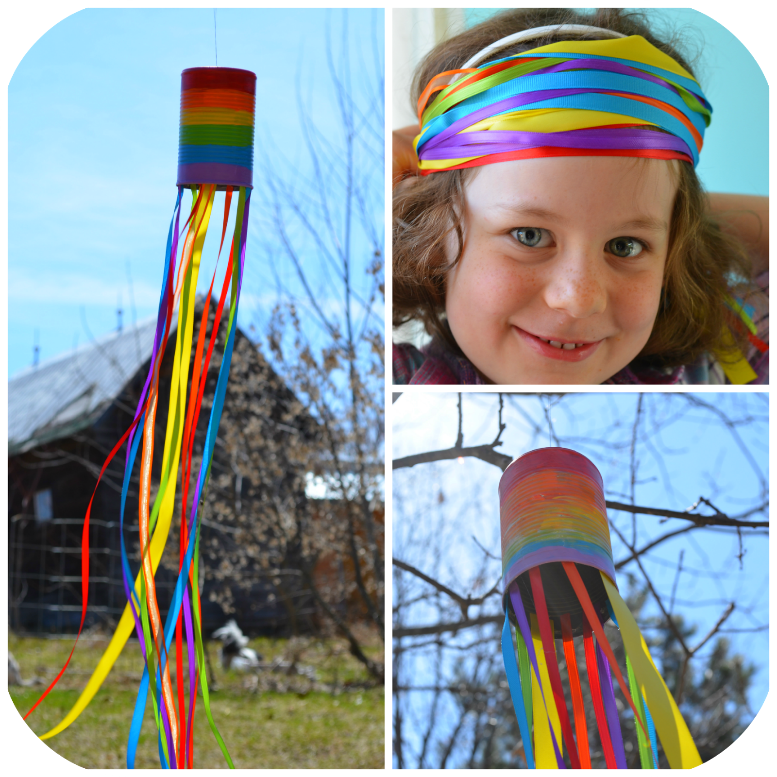 Twig and Toadstool: Recycled Rainbow Windsock