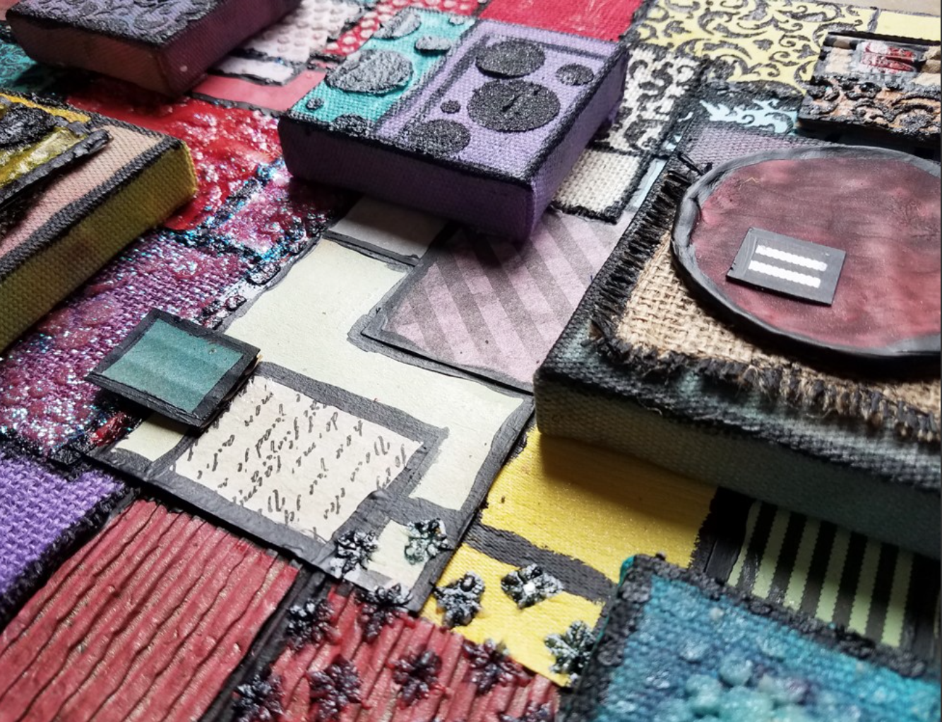 Bold Geometry - Abstract Mixed Media Art