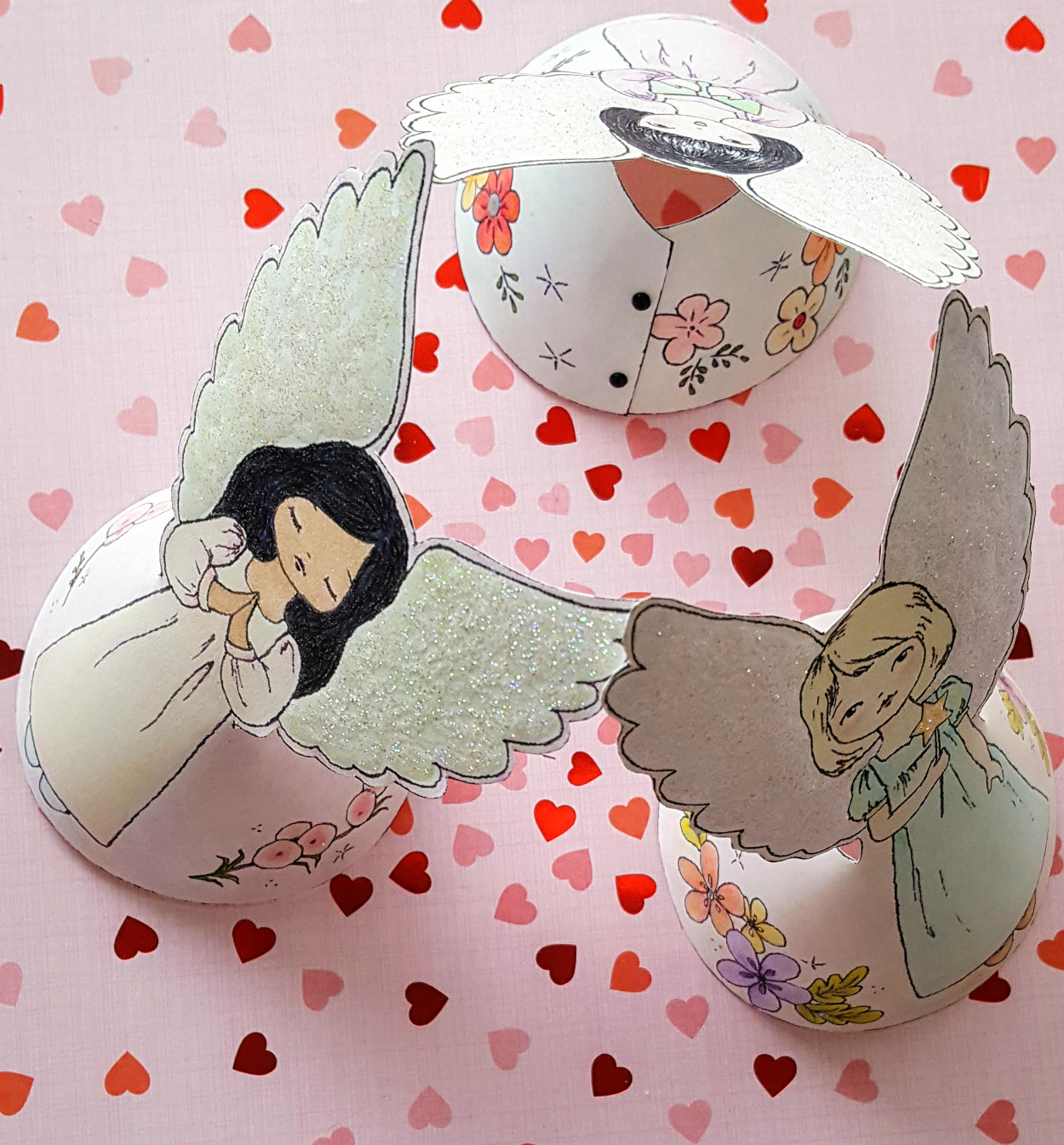 Gingermelon: Free Tutorial - Christmas Angels Paper Dolls