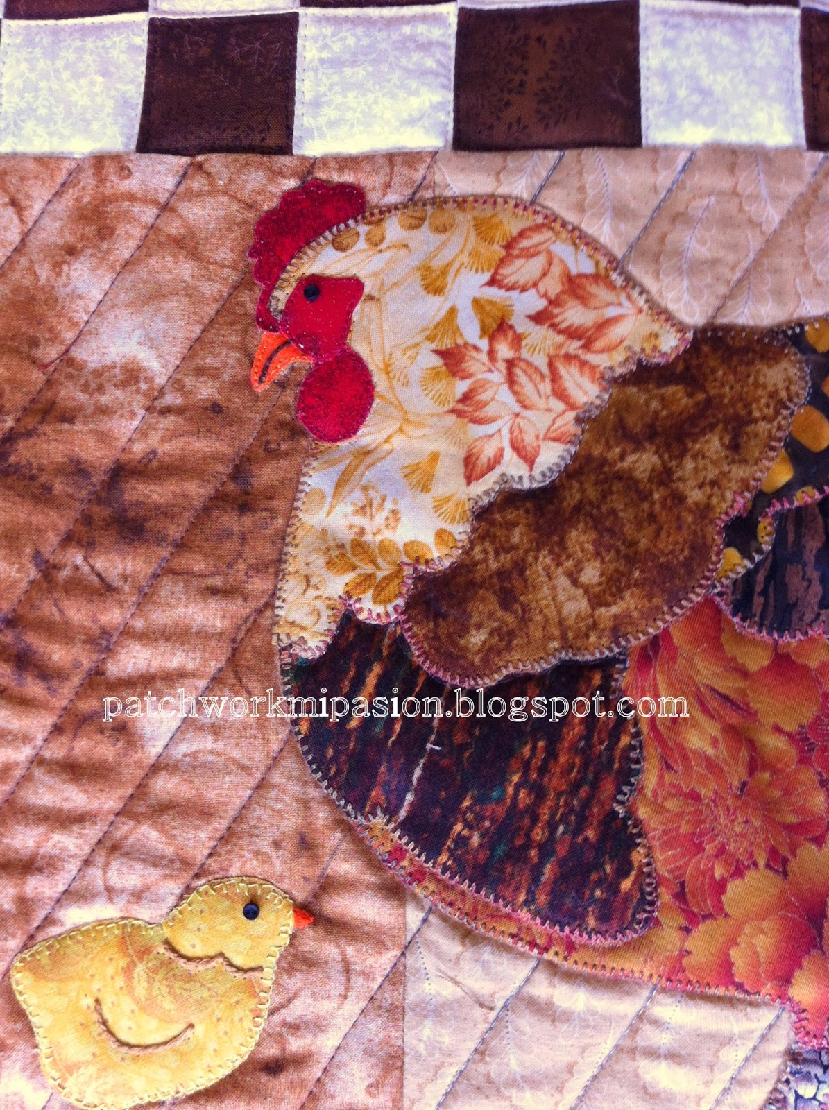 PATCHWORK MI PASION: EL GALLO Y SU GALLINA
