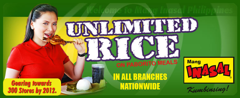 Mang Inasal Restaurant: UNLIMITED RICE...