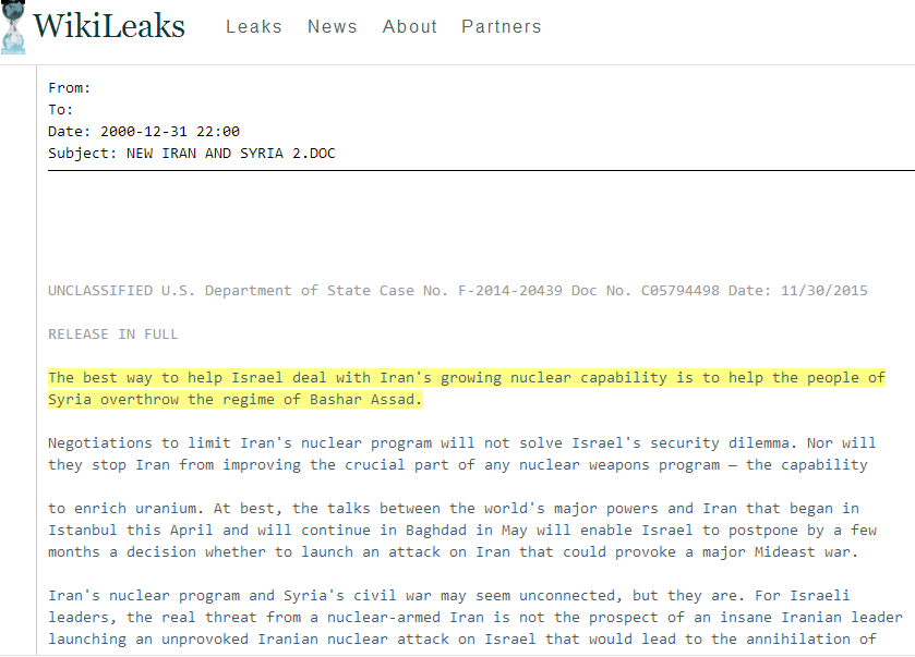 Wikileaks reveals Hillary Clinton’s plan to overthrow Assad to ...