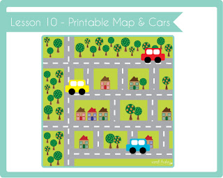 Crafty Kids Academy: Lesson 10 - Printable Road Map & Cars