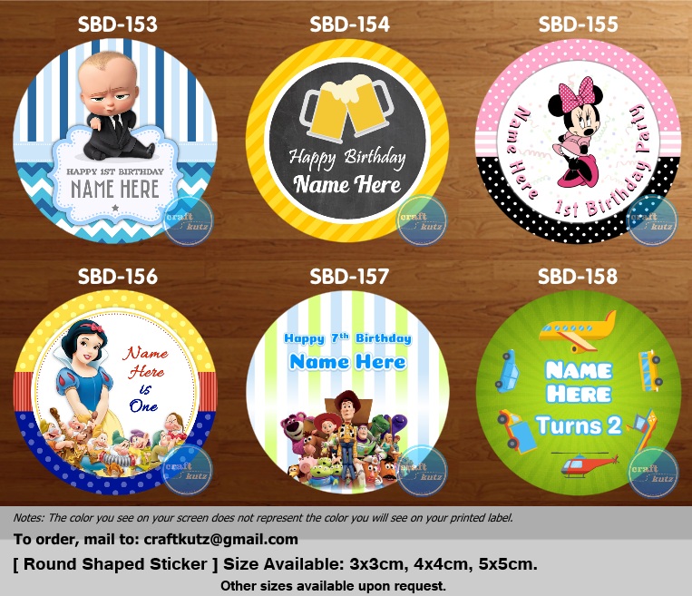 "New" Birthday Series Sticker Design/Template Added. ~ Craft Kutz