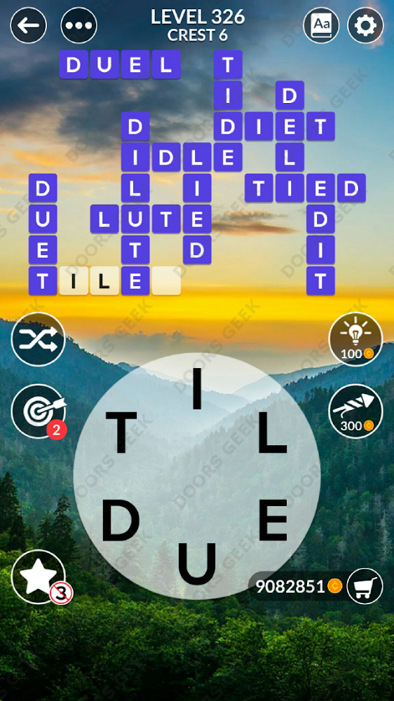 Wordscapes Level 326 Answers ~ Doors Geek