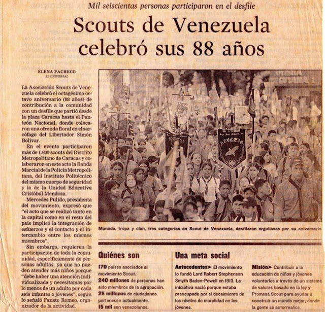 Museo Virtual Scouts Venezuela: Scouts de Venezuela celebró sus 88 años