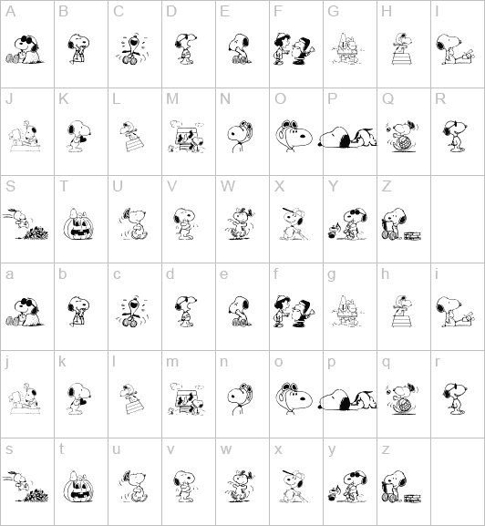 Varietats: Snoopy Font