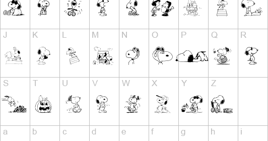 Varietats: Snoopy Font