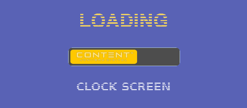 LOADING SCREEN: ANIMATED CLOCK LOADER - INTRODUCING BLOGGER