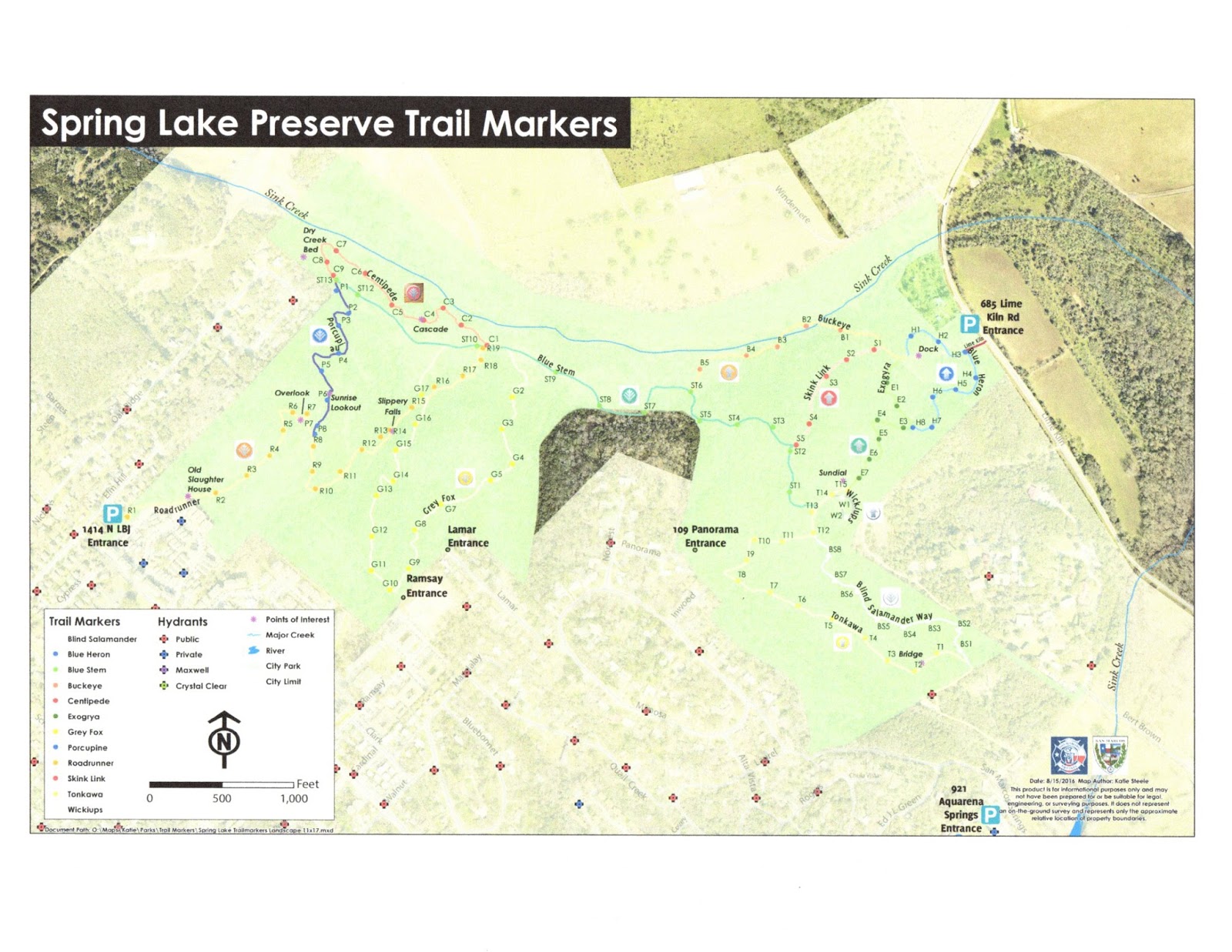 Trail markers help avoid getting lost … - San Marcos Greenbelt Alliance