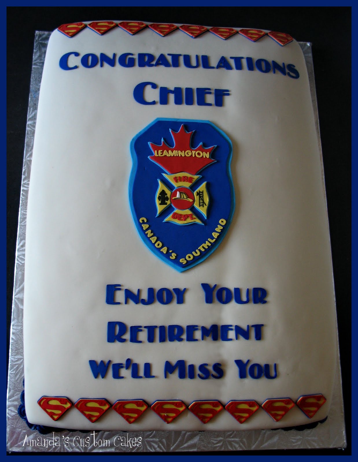 Amanda's Custom Cakes: Fire Chief Retirement Cake