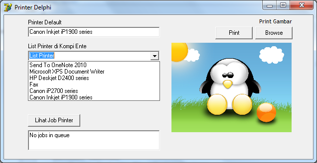 TUTORIAL DELPHI: Bermain dengan Printer Menggunakan Delphi