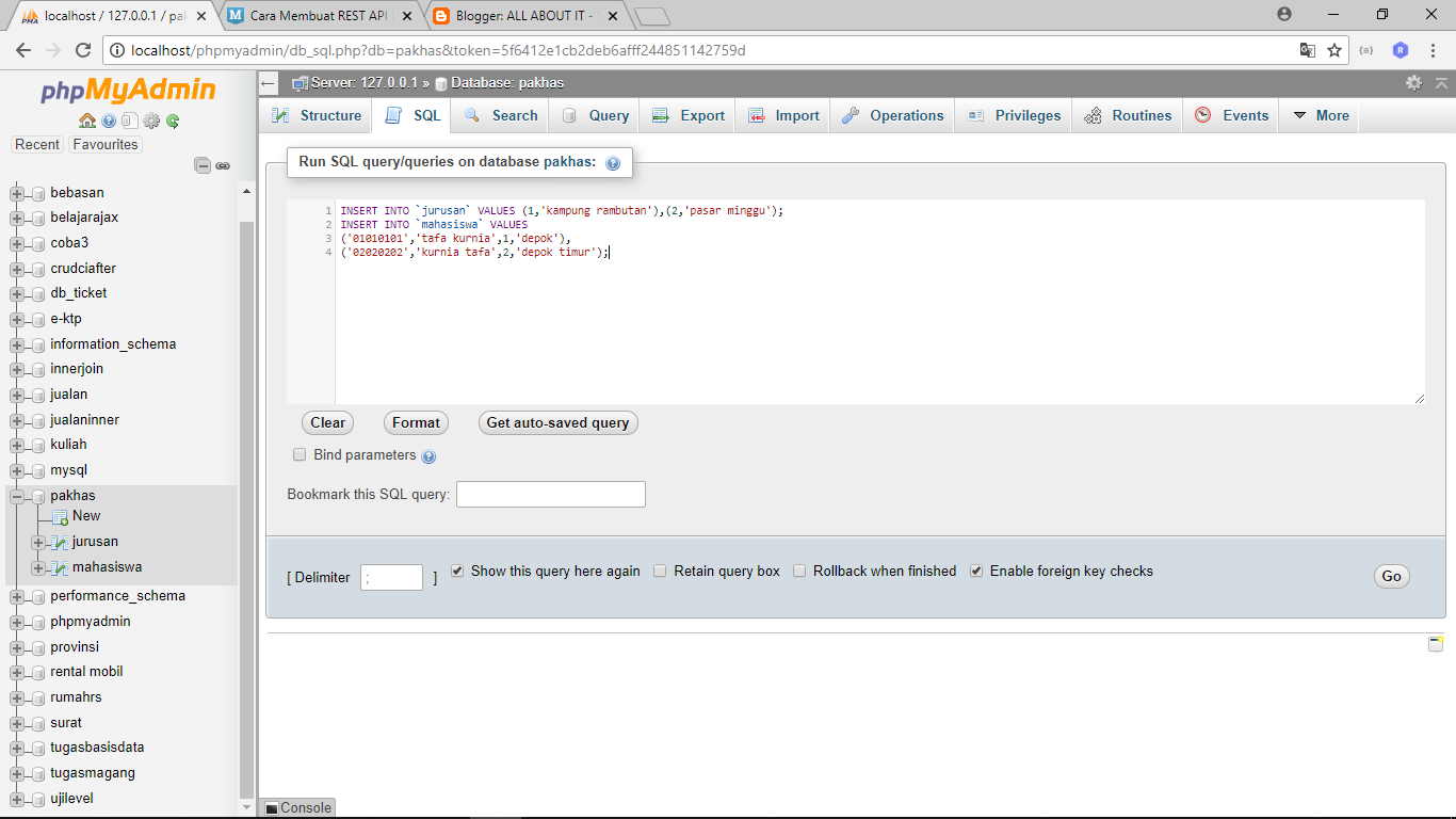 MEMBUAT REST API MENGGUNAKAN CODEIGNITER MEMBUAT REST API MENGGUNAKAN CODEIGNITER