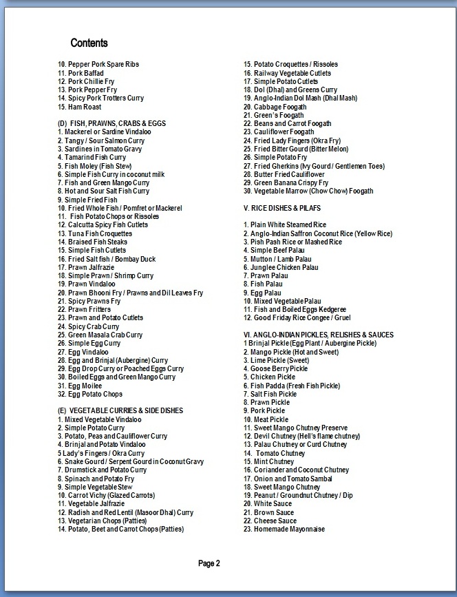 ANGLO-INDIAN CUISINE : A COLLECTION OF SIMPLE ANGLO-INDIAN RECIPES by ...