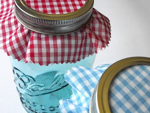 Colorful Adhesive Canning Jar Labels: Fancy Cloth Canning Jar Toppers ...