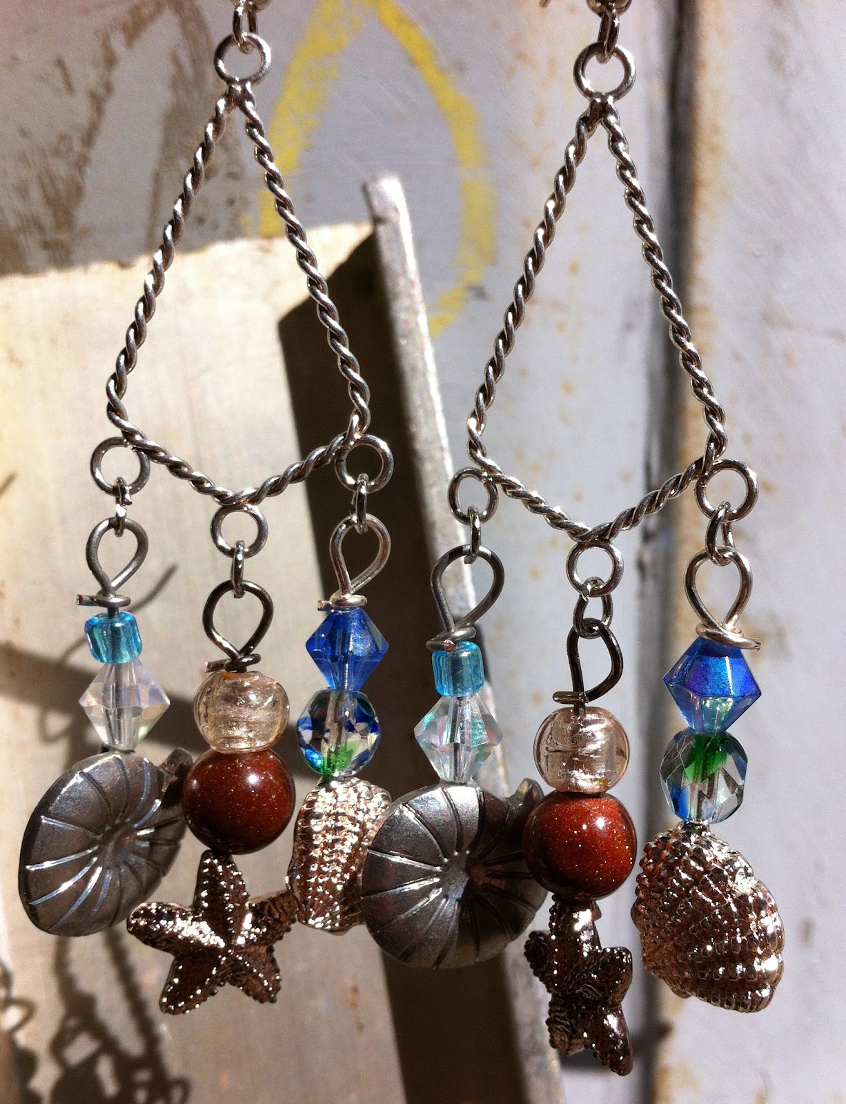 Quickie DIY: Silvertone Sea Shell Earrings