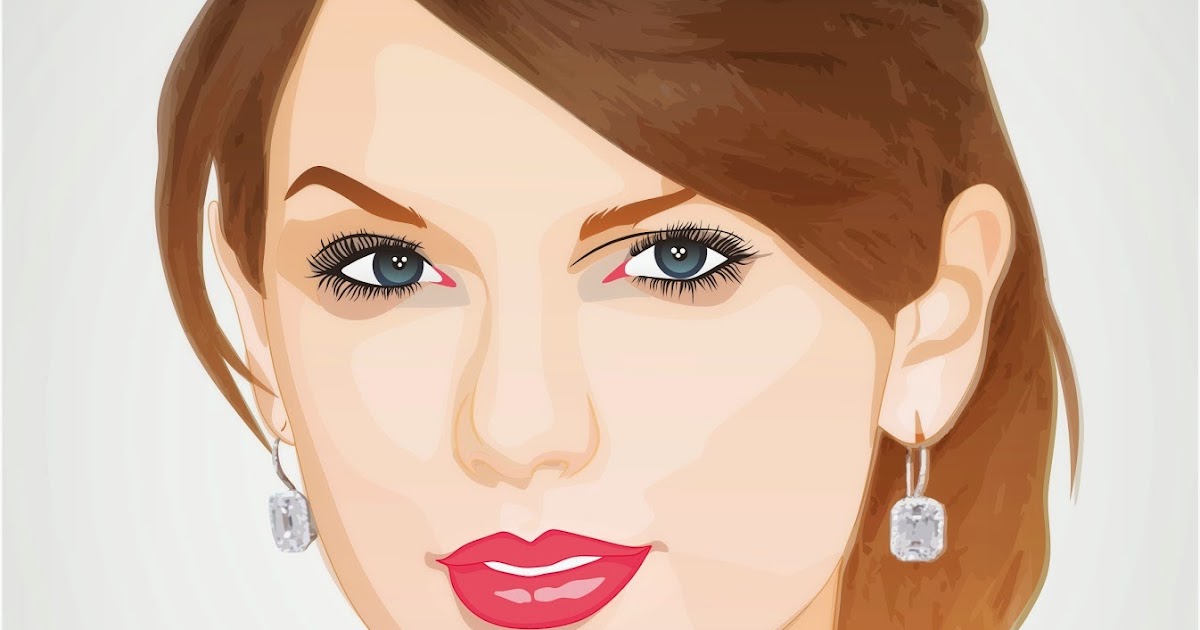 Ekidito Graphic Design: Taylor Swift On Vector Cartoon