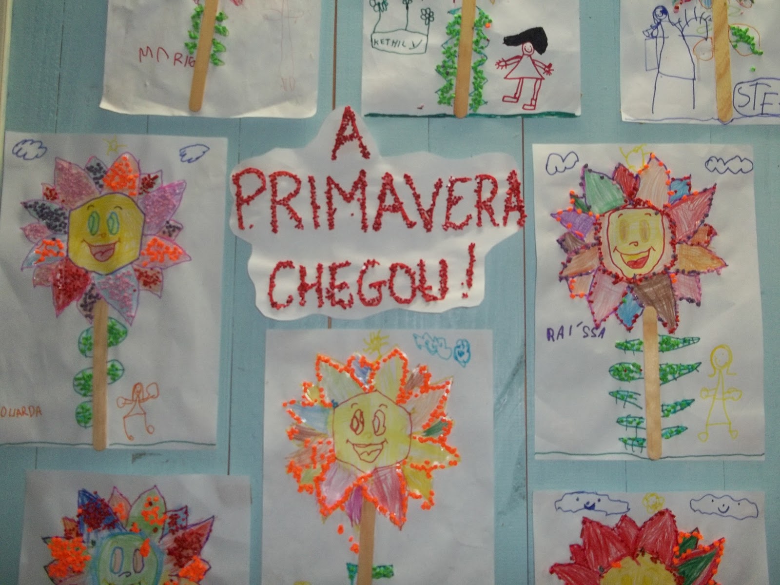 Atividades criativas para os pequeninos!: Chegou a primavera!!!!