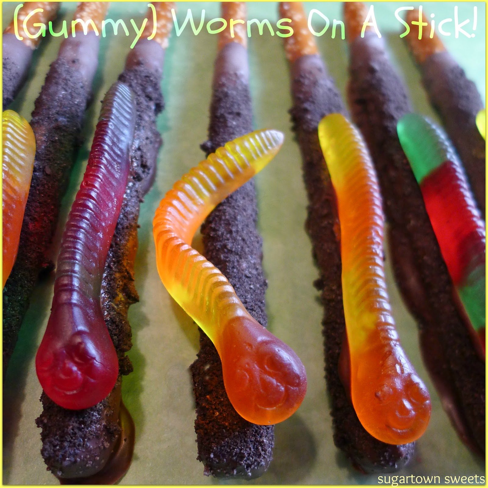 Sugartown Sweets: (Gummy) Worms On A Stick!