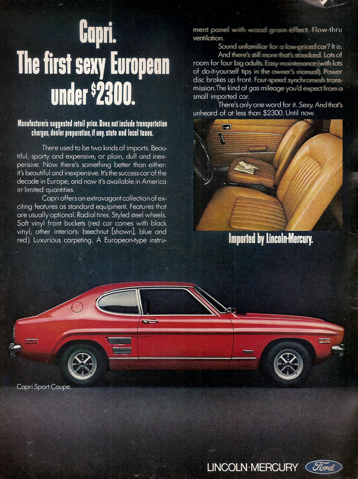 "The Car You Always Promised Yourself" – 19 Fascinating Ford Capri Ads ...