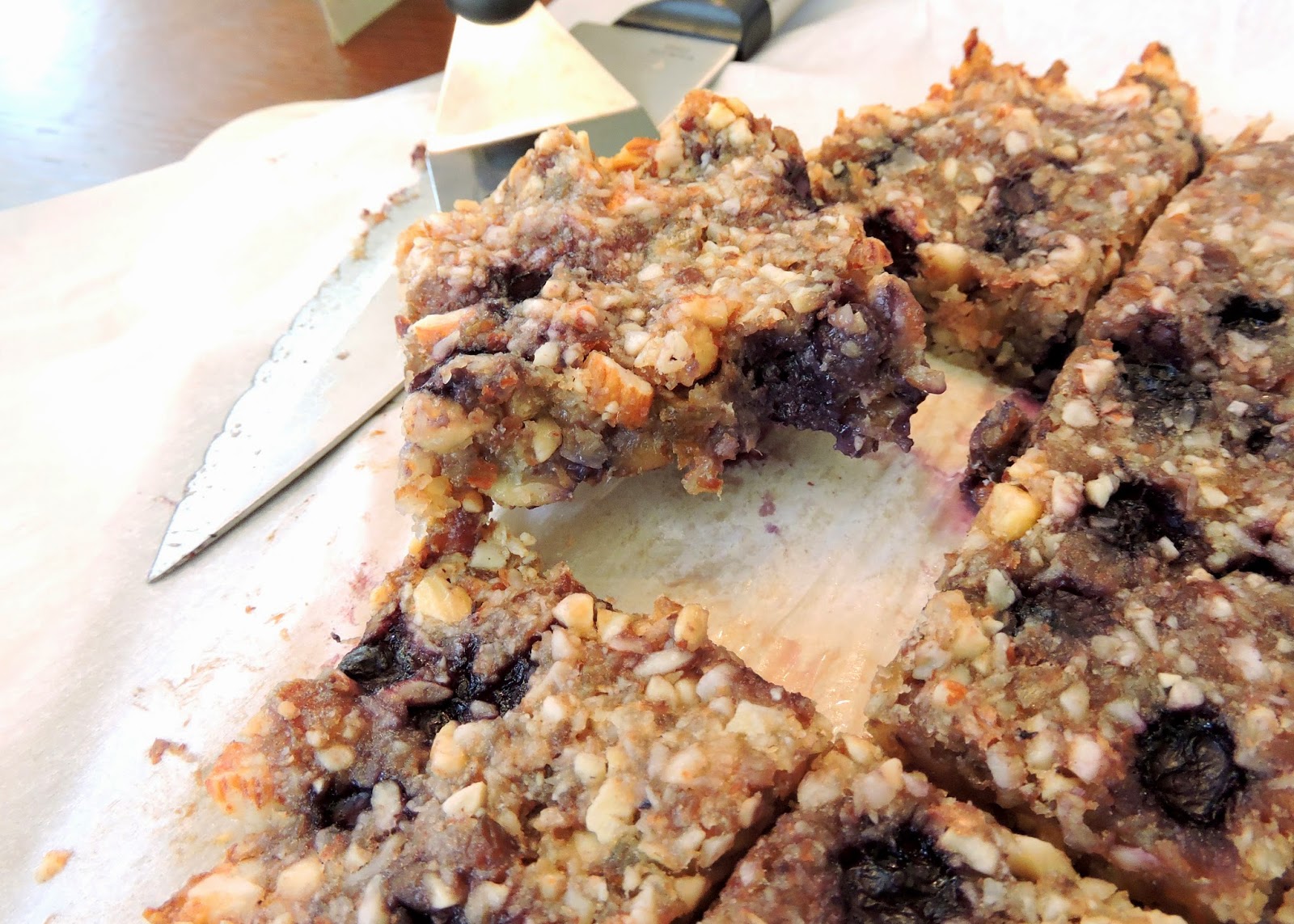 Just Jessie B: Baked Blueberry Nut Bars