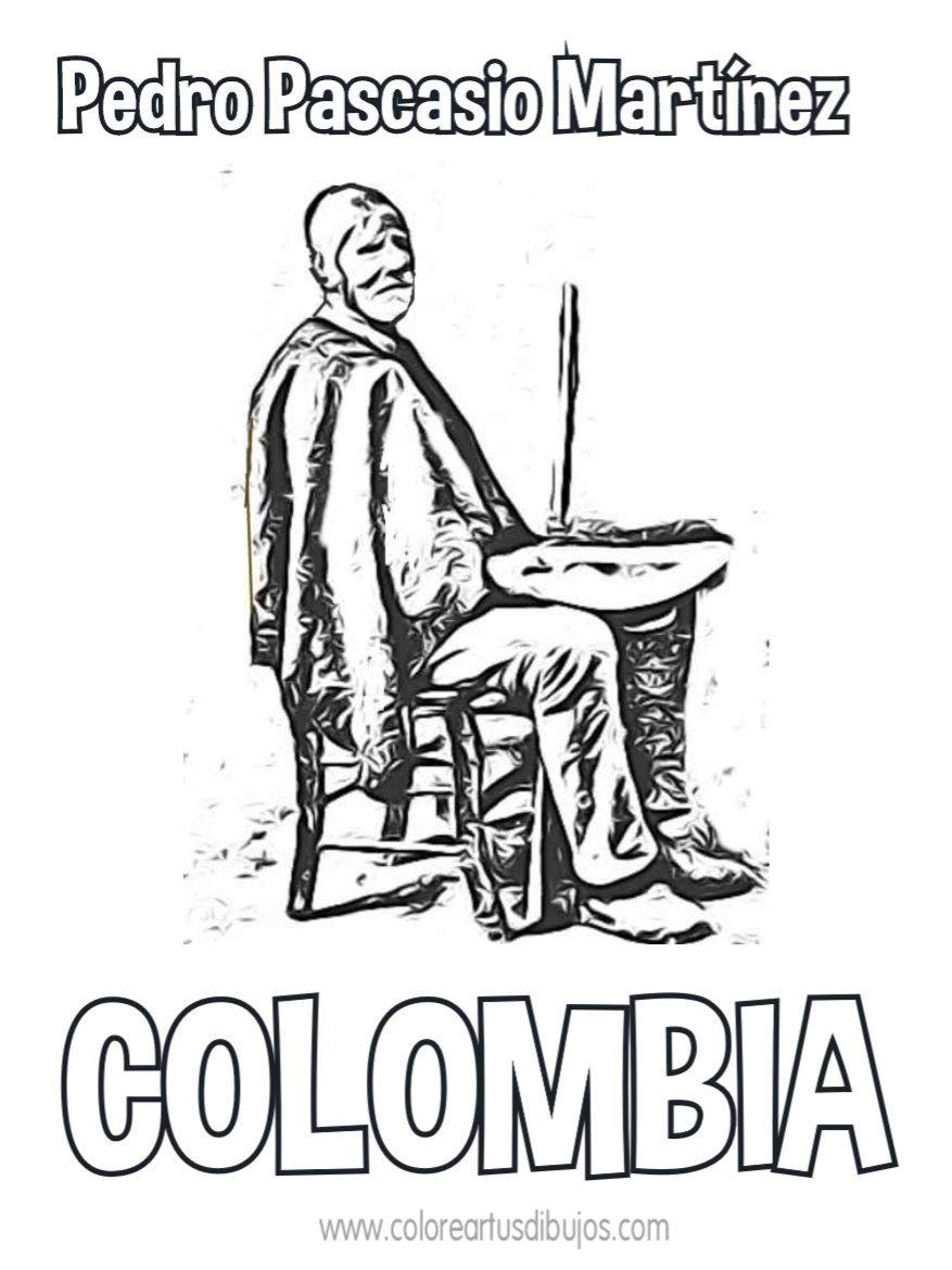 colorear Florero de Llorente Colombia - colorear tus dibujos