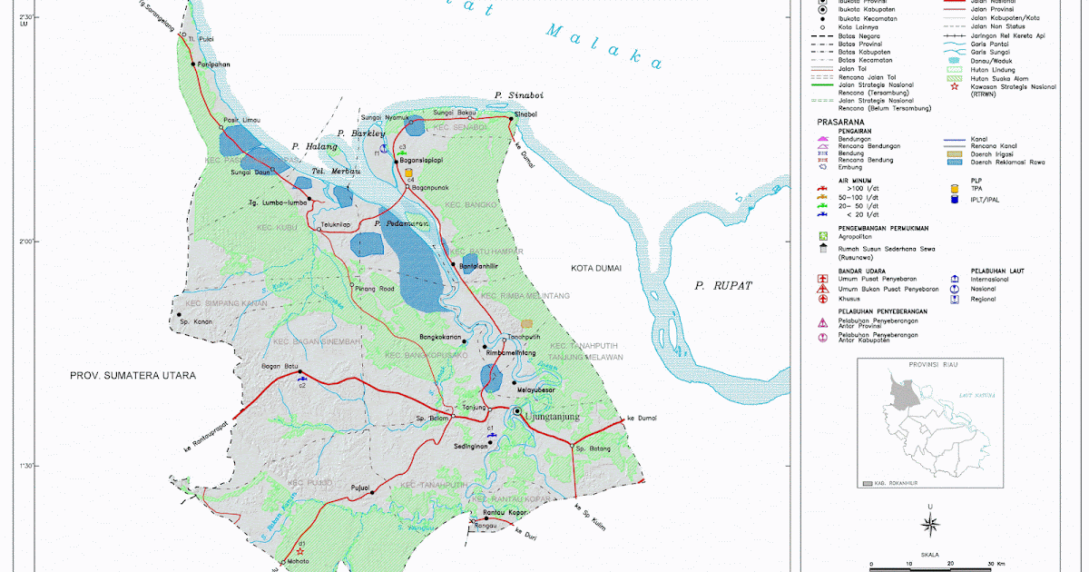 Peta Kabupaten Rokan Hilir