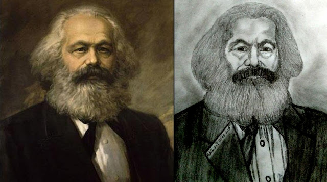 GOOGLE -My Own work on Google : PENCIL DRAWING - KARL MARX