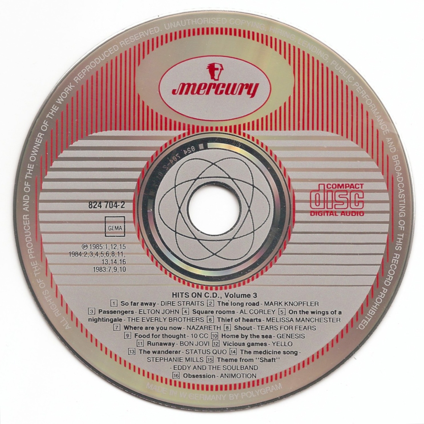 The First Pressing CD Collection: Various Artists - Hits on CD, Volume 3