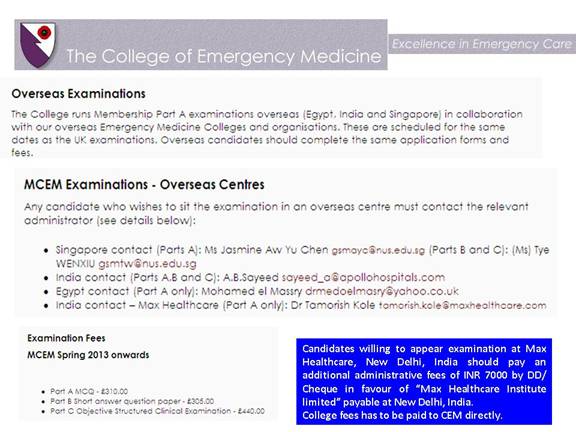MCEM EXAM @ MAX HEALTHCARE, NEW DELHI, INDIA