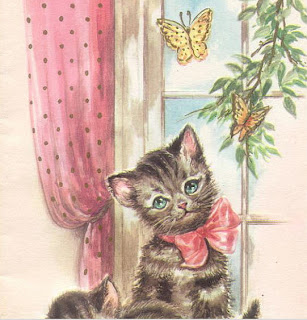 Fuzzy Kittens Craft: Vintage Cat Fabric