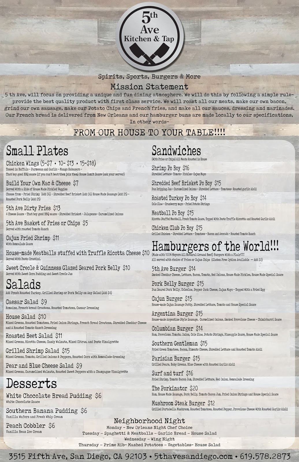 SanDiegoVille: 5th Ave Kitchen & Tap Opens In Former Spitz Space In San ...