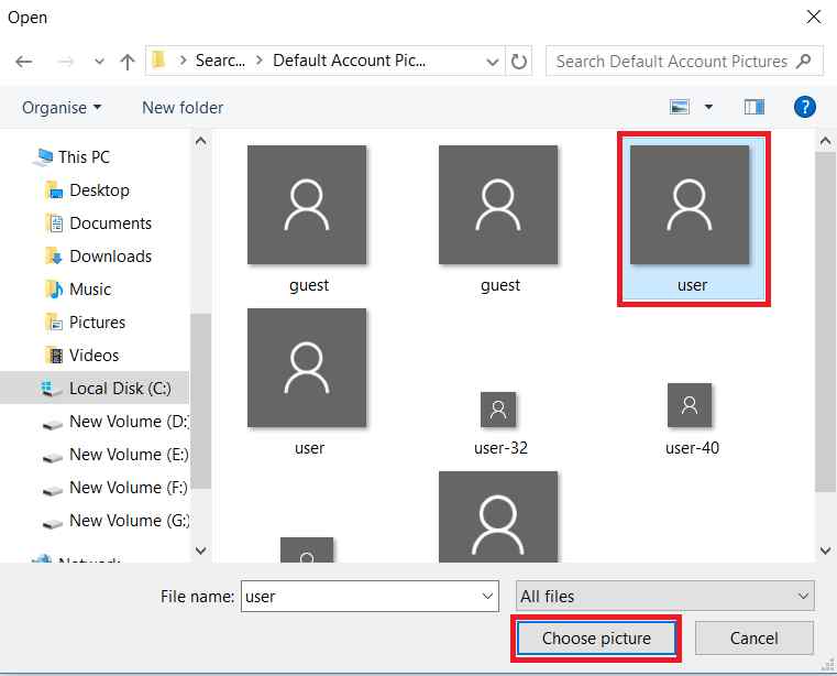 How to Change or Remove a User Account Picture in Windows 10