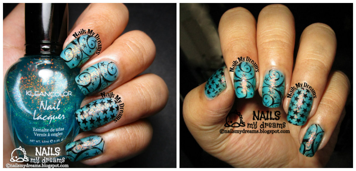 Nails My Dreams: Blue Stars Stamping Nail Art