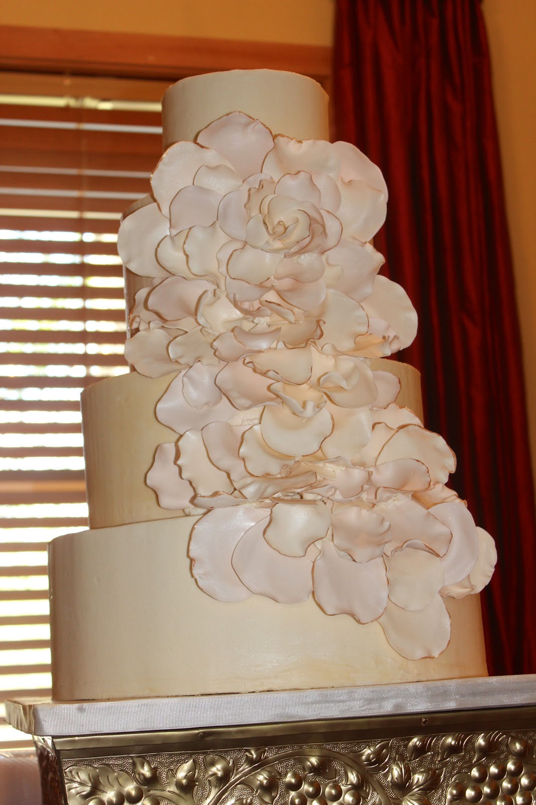 Rose Petal Wedding Cake