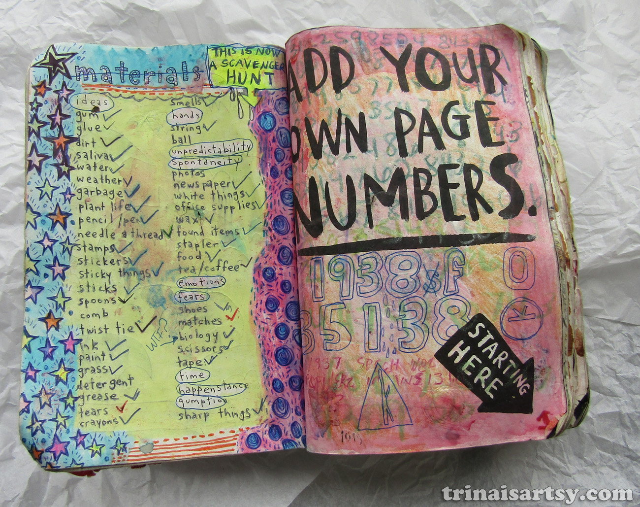 Wreck This Journal Ideas List