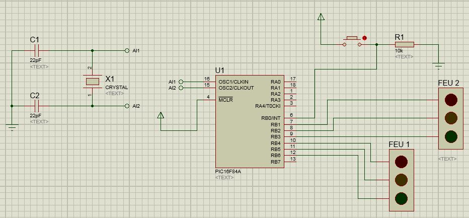 Simulation de deux feux rouge d'un carreffour à l'aide d'un ...