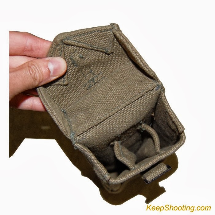 Webbingbabel: German Army Canvas Uzi MP2 Magazine Pouch
