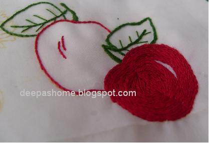 Embroidered apples