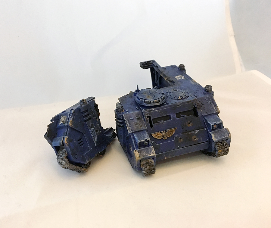 Sword of templar: Terrain Showcase - Destroyed Rhino Tank
