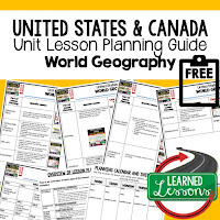 World Geography Lesson Plan Guides, World Geography Pacing Guide, World ...