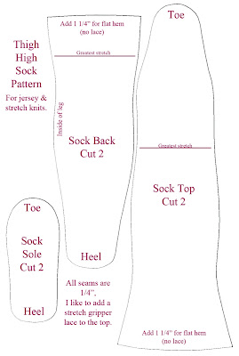 Maker's Way: Free Thigh High Sock Pattern