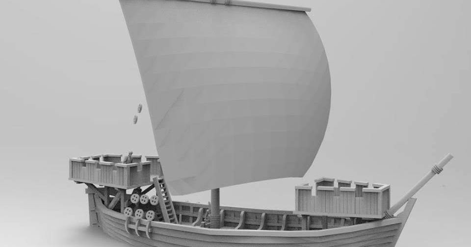 10mm Wargaming: 1st Cog Ship from Najewitz Modellbau