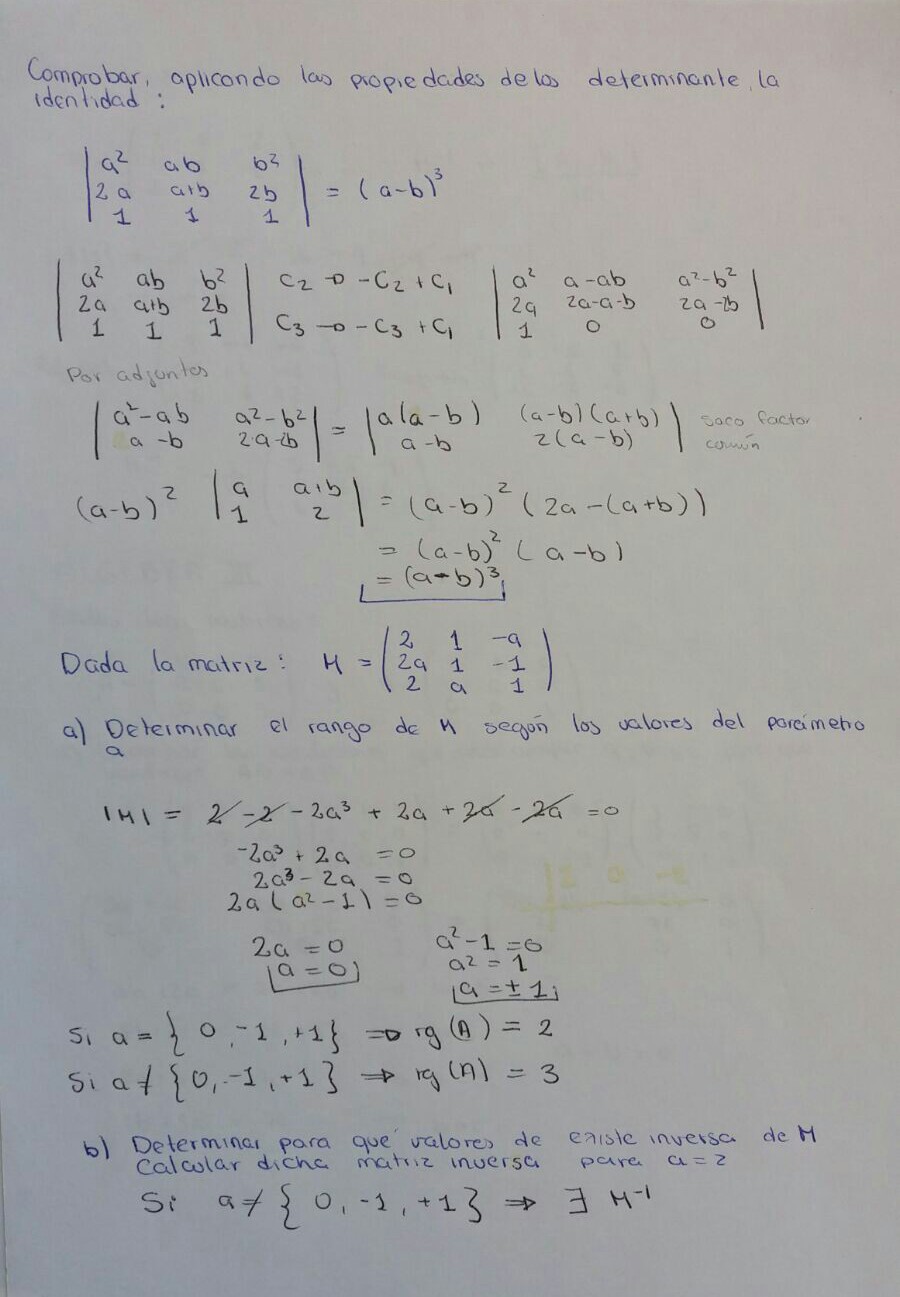 Problemas resueltos de algebra