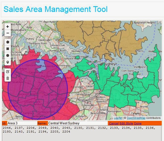 #All-things-spatial: Sales Area Management Tool with Postcodes