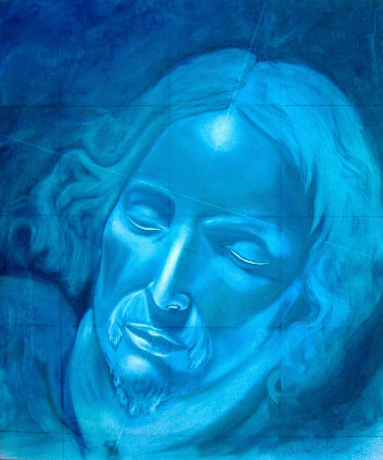 Alessio Atzeni : Joshua ben Joseph oil on canvas (cm 120 x 100) "'Love ...