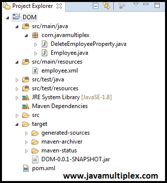 How to delete child node of given node in XML file using DOM Parser in Java?