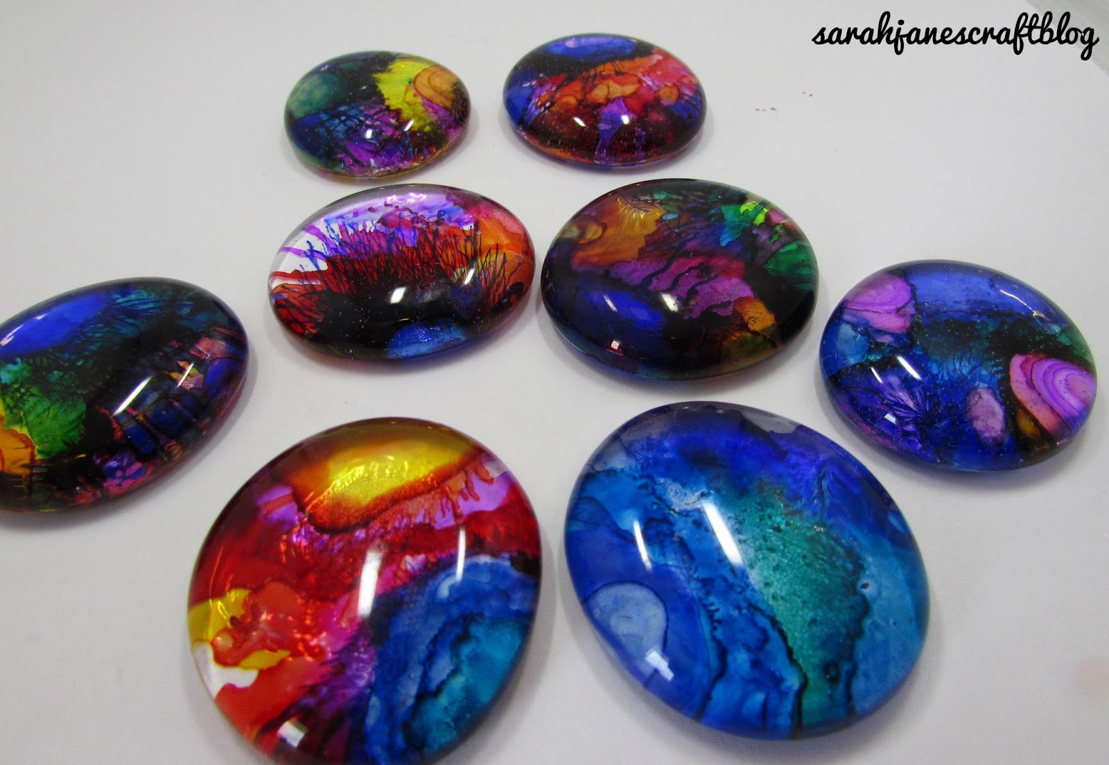 Alcohol Ink Splatter Gems