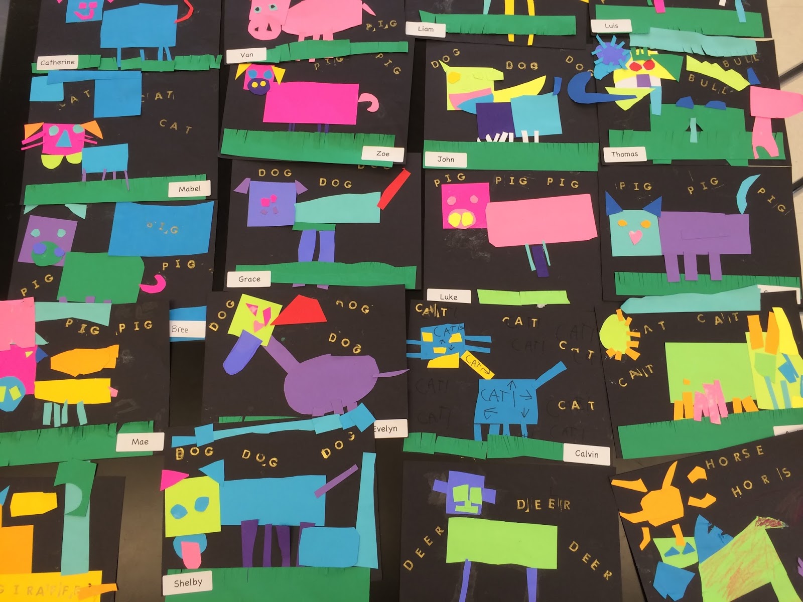 it's Lee!: Kindergarten Shape Collage!