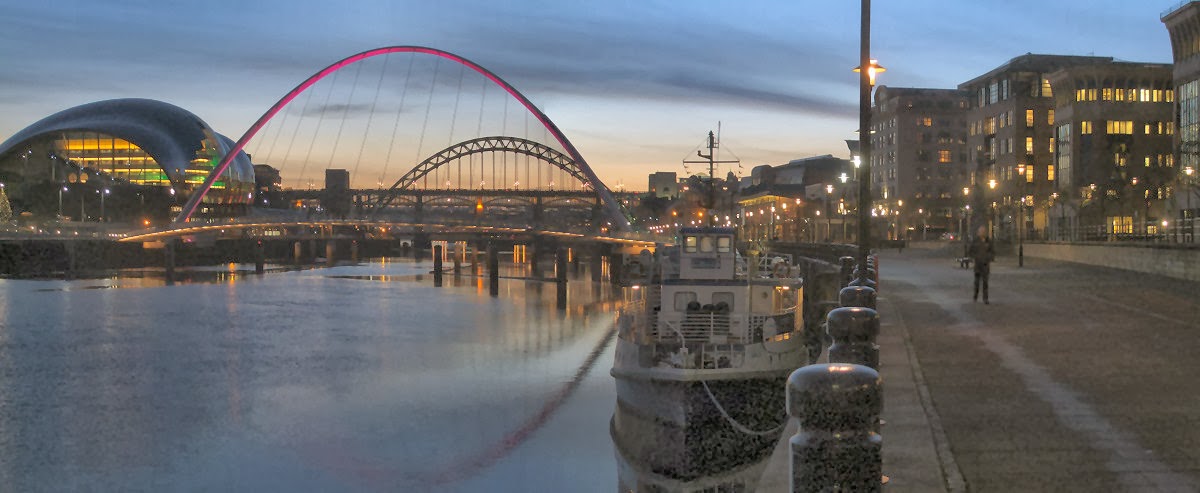 Photographs Of Newcastle: River Tyne & Quayside at sunset